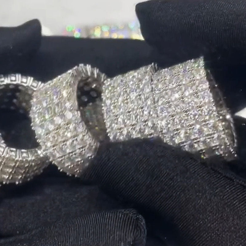 Moissanite Four Row Diamond Luxury Ring – kankco