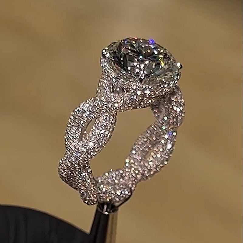 Moissanite Crisscrossed With Gemstone Rings – kankco