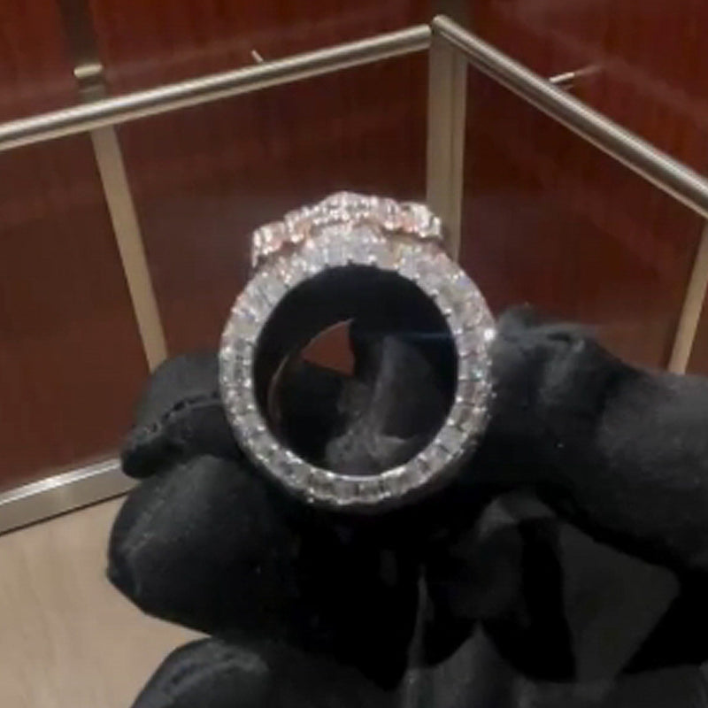 Moissanite Custom Crab Emerald Cut Diamond Ring – kankco