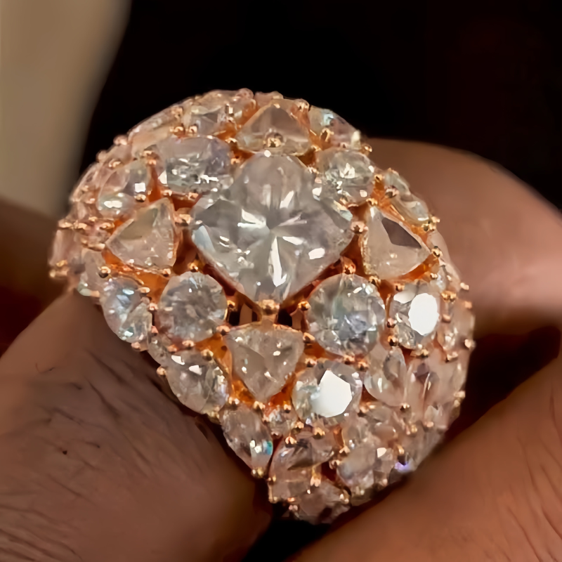 Moissanite Hip Hop Full Diamond Ring – kankco