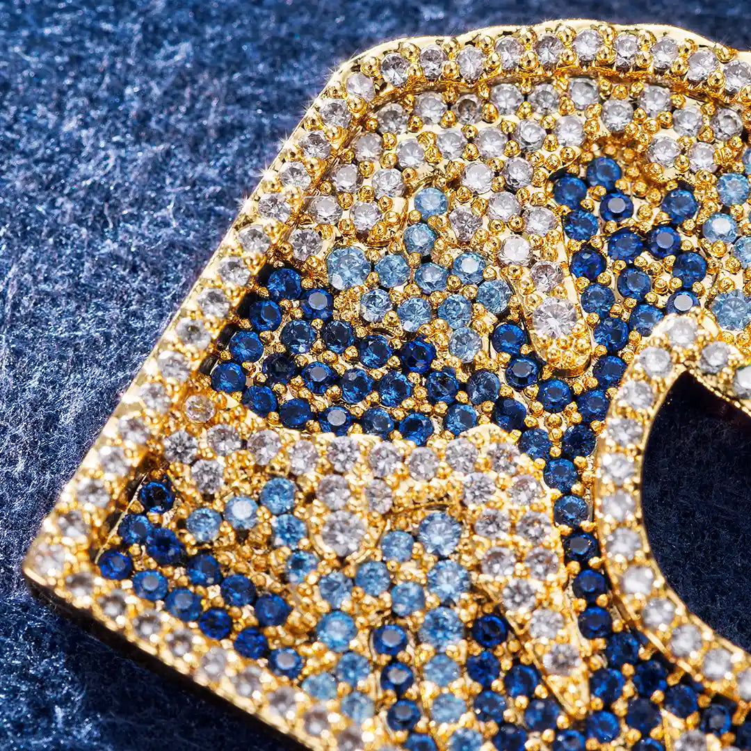 Colorful Gem Sea Wave Moissanite Pendant – kankco