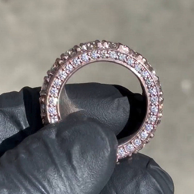 Moissanite Hip Hop Classic Multi-Row Diamond Ring – kankco