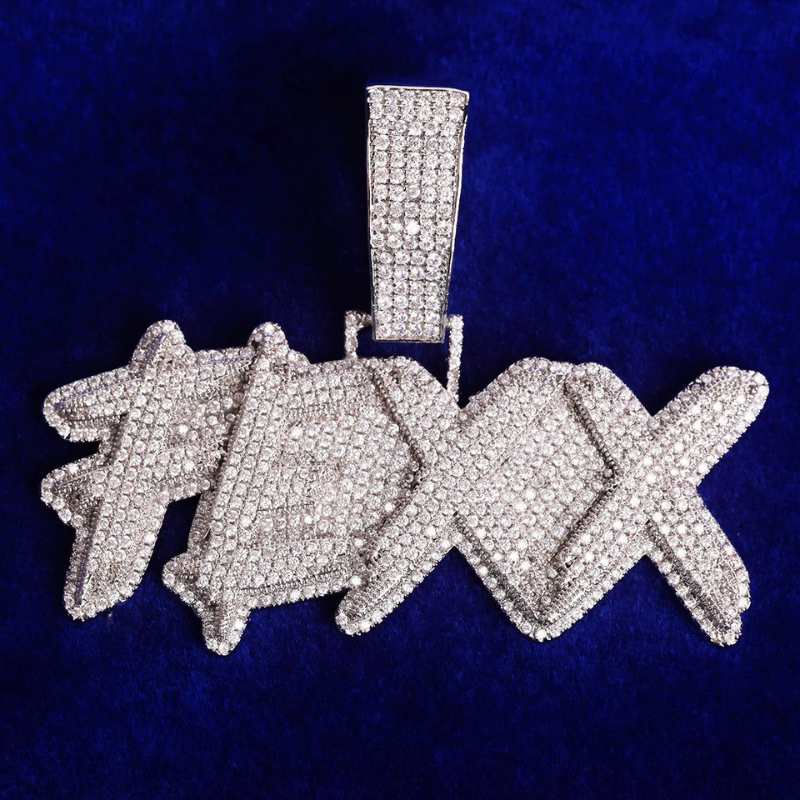 Moissanite Hip Hop Thorn Letter Pendant – kankco