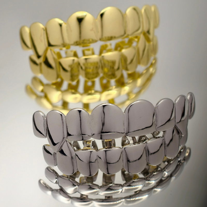 Hip Hop 8-tooth Sharp Tiger Teeth 24K Gold-plated Grillz – kankco
