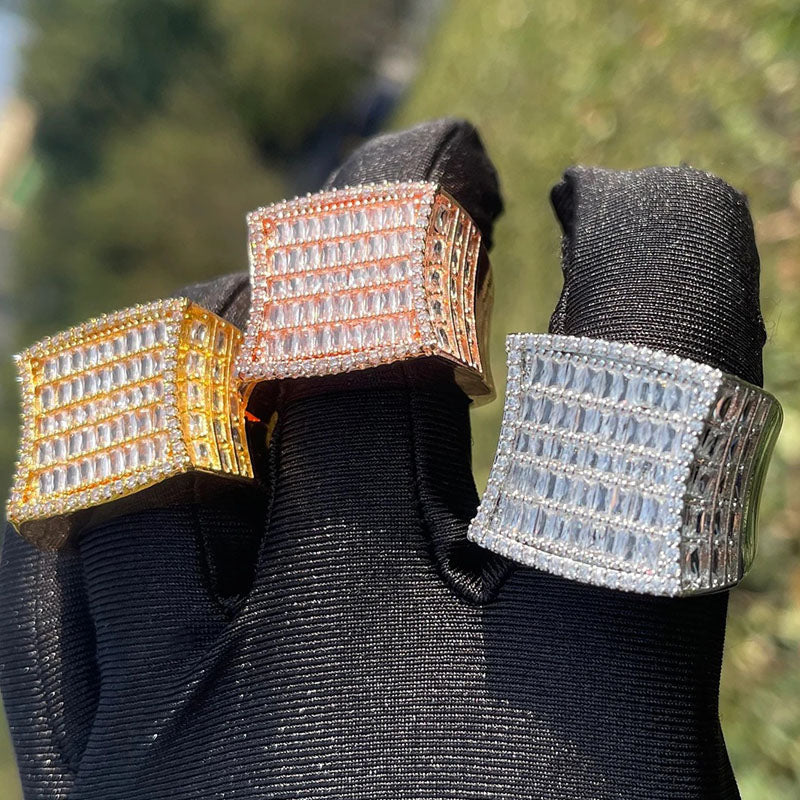 Moissanite Square Trapezoidal Diamond Ring – kankco