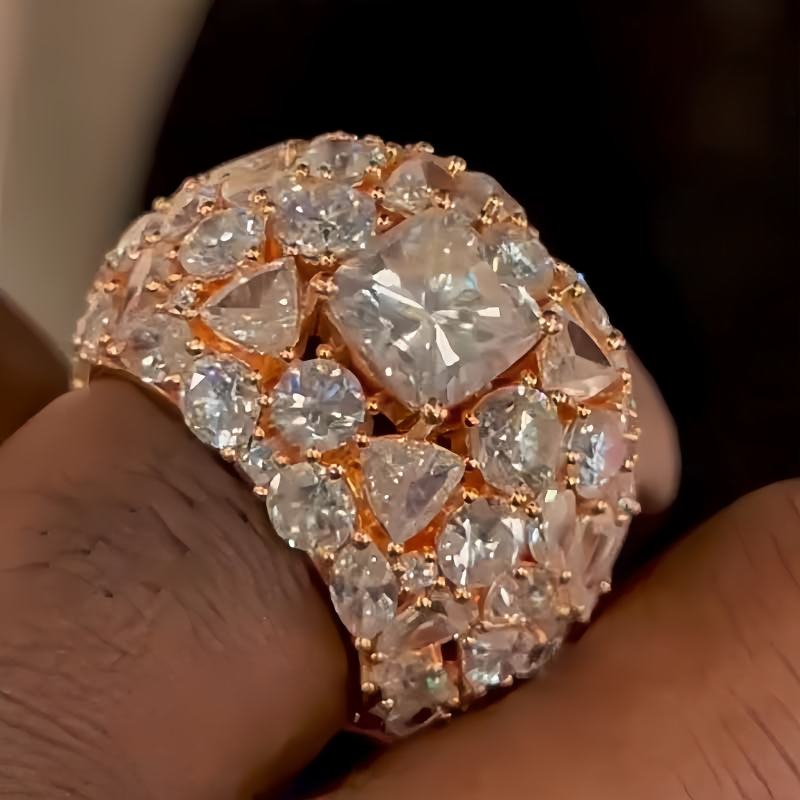 Moissanite Hip Hop Full Diamond Ring – kankco