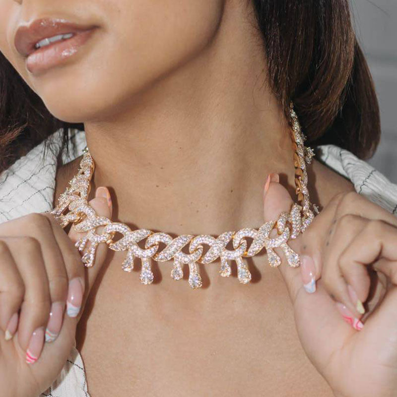 Dripping Infinity Diamond Chain 18k Gold – kankco