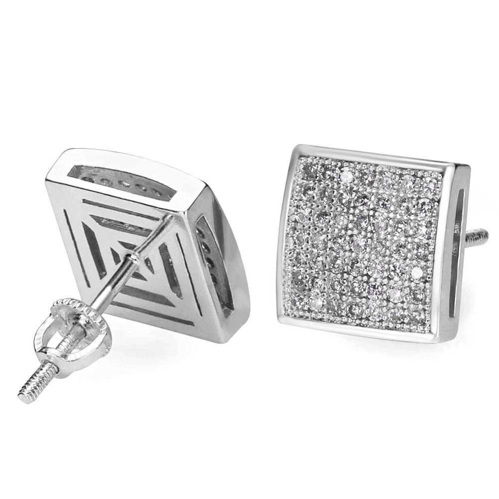 Square Diamond Stud Earrings for Men – kankco
