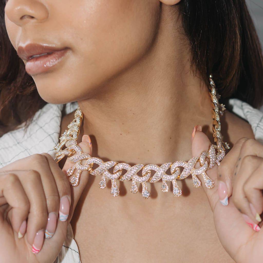 Dripping Infinity Diamond Chain 18k Gold – kankco